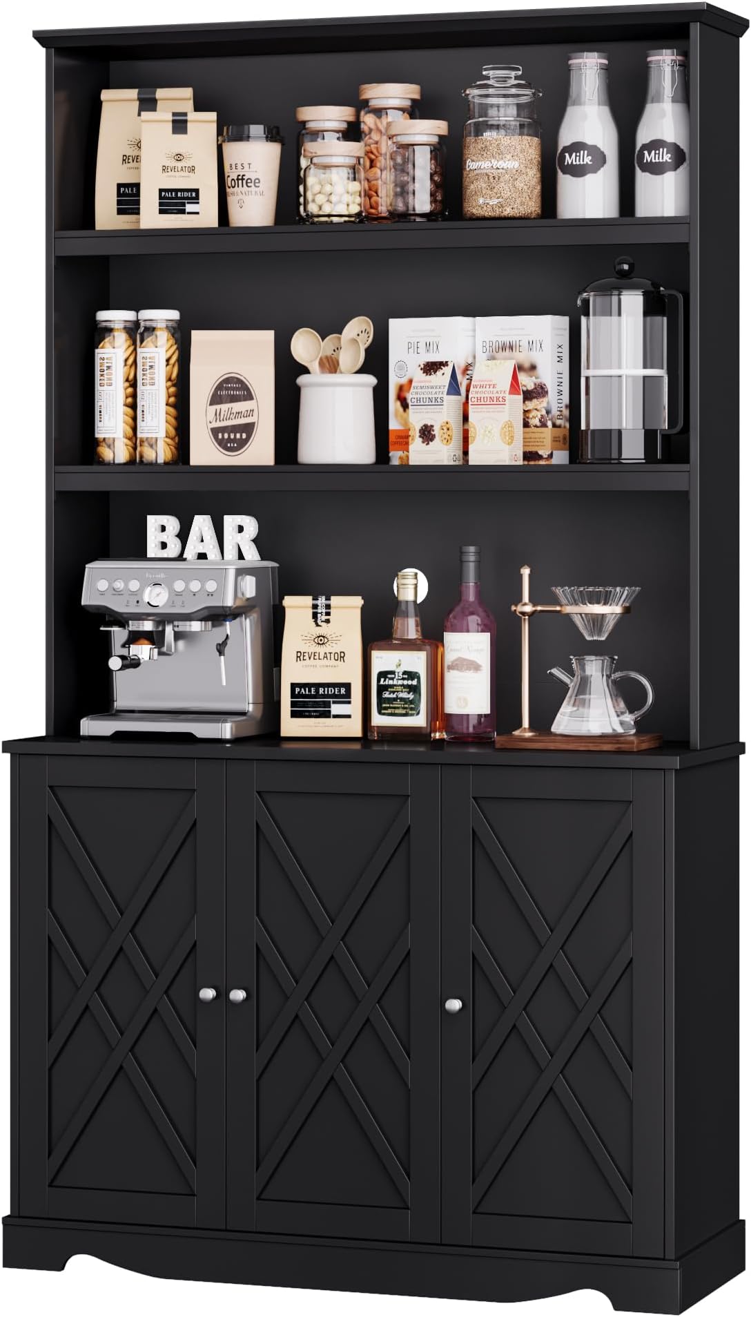 Amazon.com: HOSTACK Kitchen Pantry Storage Cabinet, 71" Tall Food ...