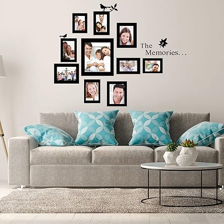 Amazon.com: 10 Pcs Picture Frames Wall Decal The Memories Vinyl ...