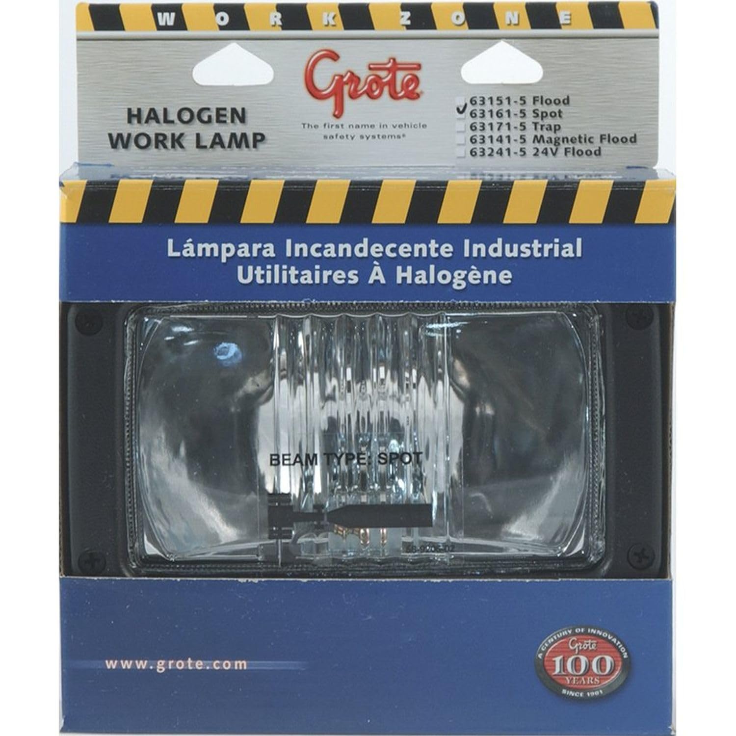 Snapklik.com : Grote 63161-5 Rectangular Halogen Work Lamp