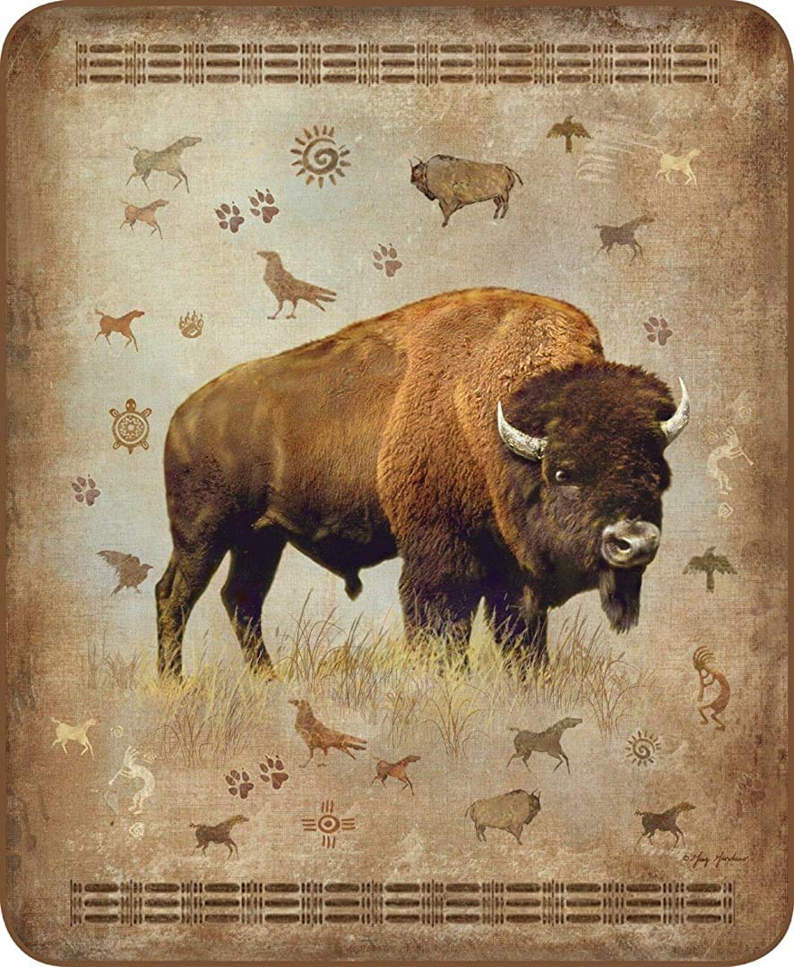 Amazon.com : Metal Tin Sign Vintage Chic Art Decoration Bison for Home ...