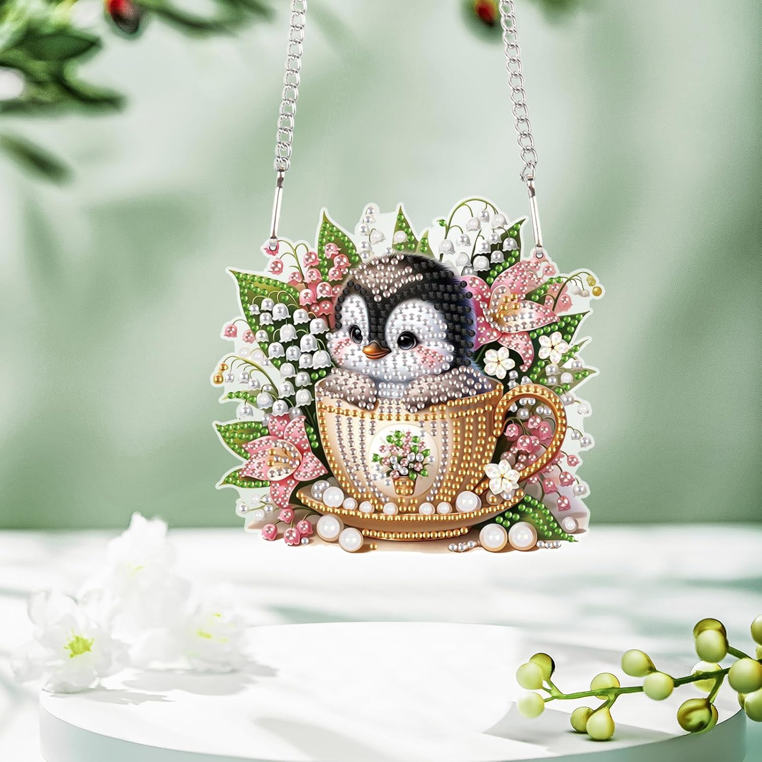 Amazon.com: Tontut Penguin Diamond Art Painting Kits Hanging Decoration ...