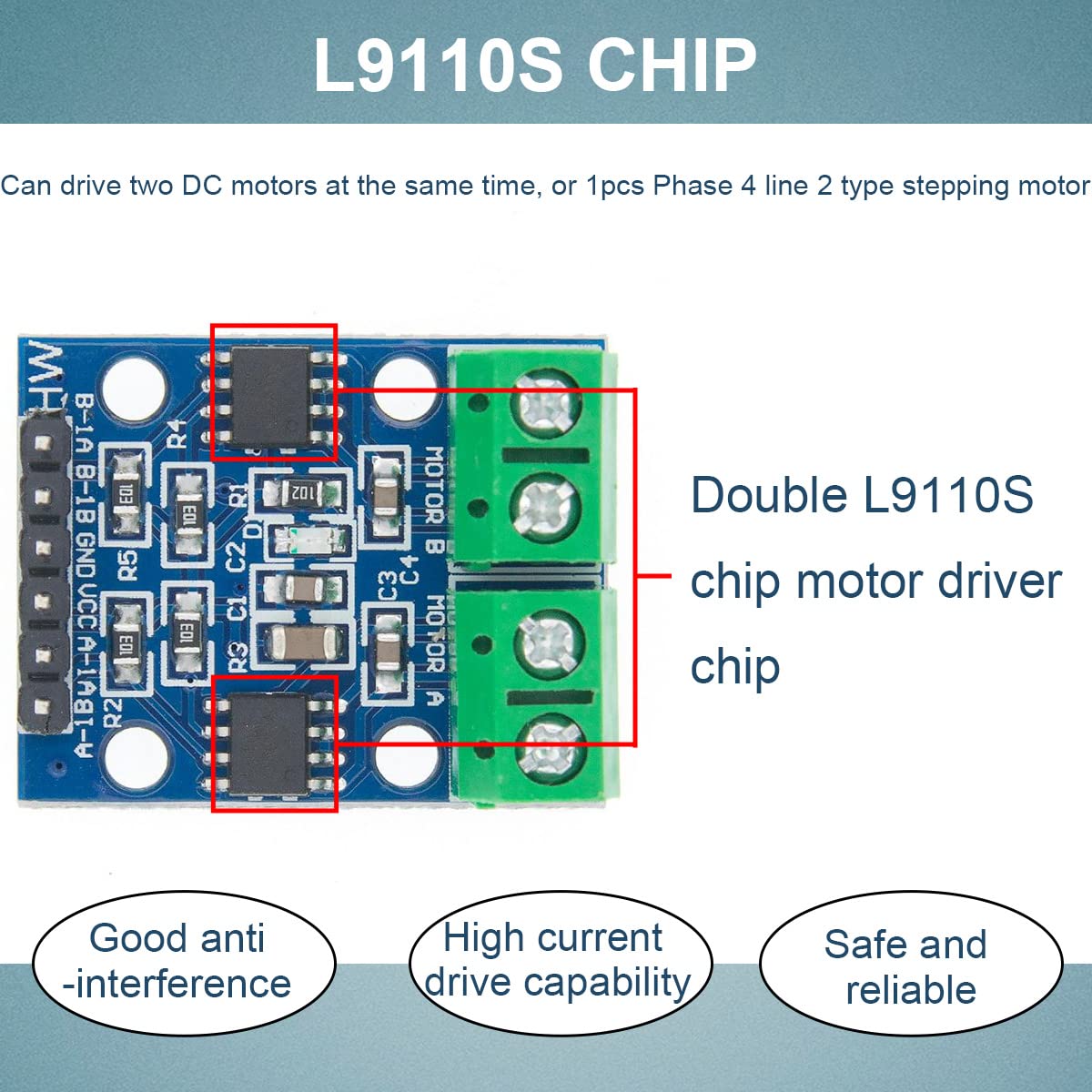 Snapklik.com : L9110S DC Stepper Motor Module, 5Pcs Dual-Channel H ...