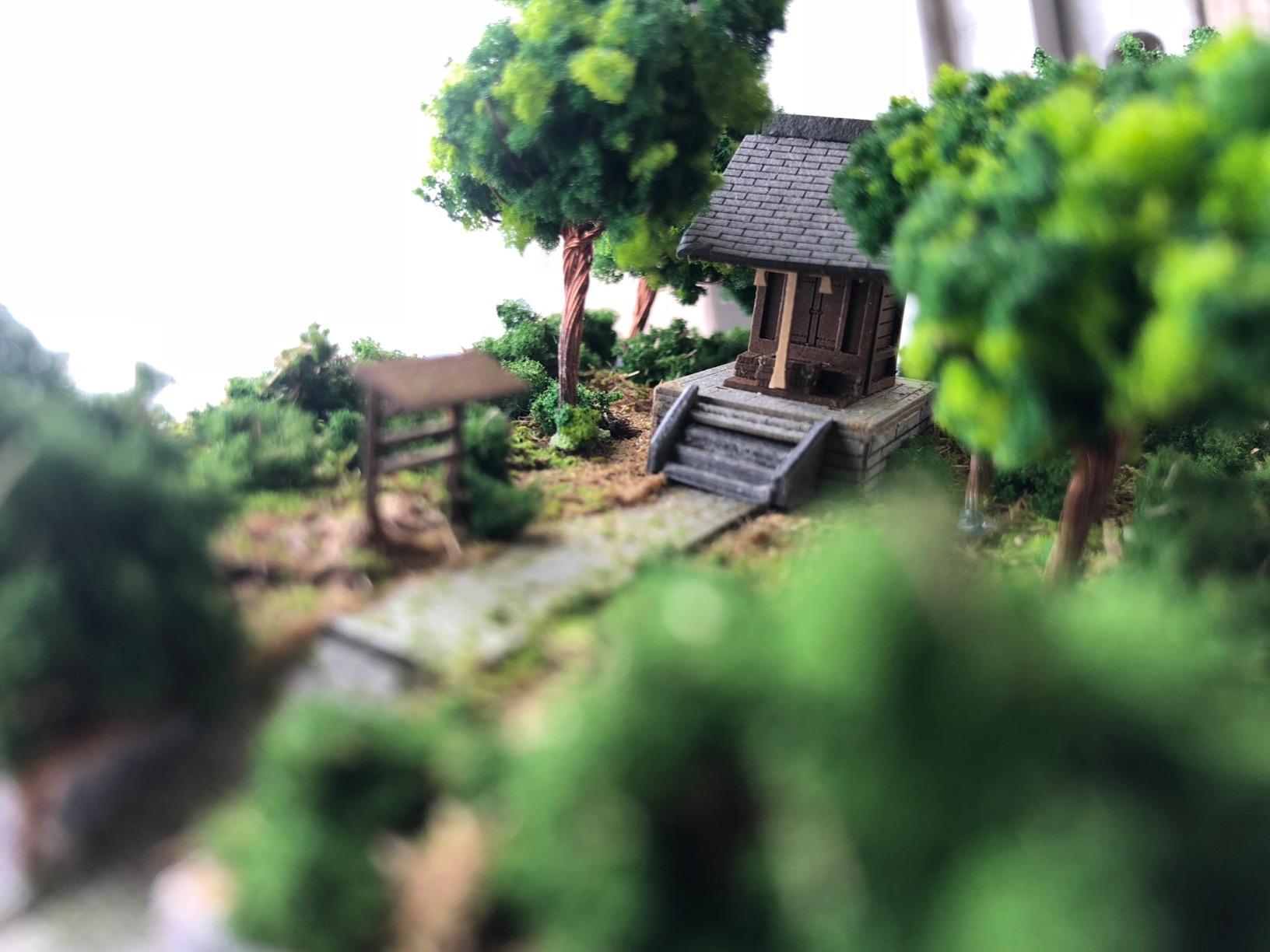 Amazon | さんけい 1/220 みにちゅあーとプチ 神社 MP01-148 ペーパークラフト | 鉄道模型 通販