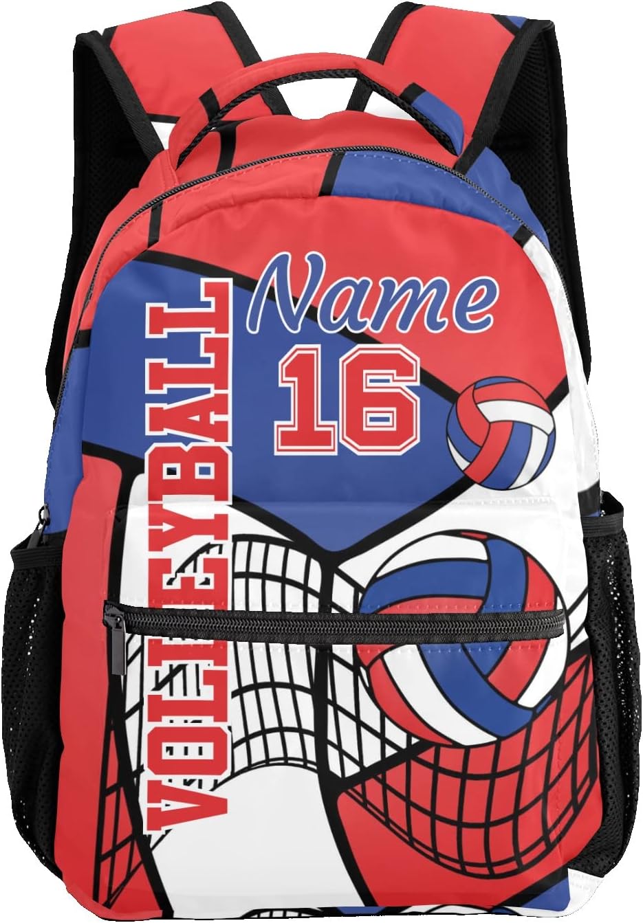 Amazon.com | Zaaprint Personalized Volleyball Blue Red White Waterproof ...