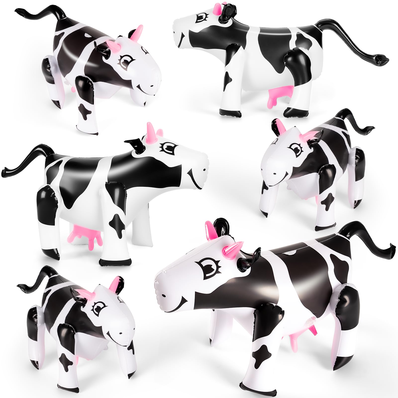 Amazon.com: Inflatable Farm Cows 20", 6pcs Blow up Animals for Kids ...