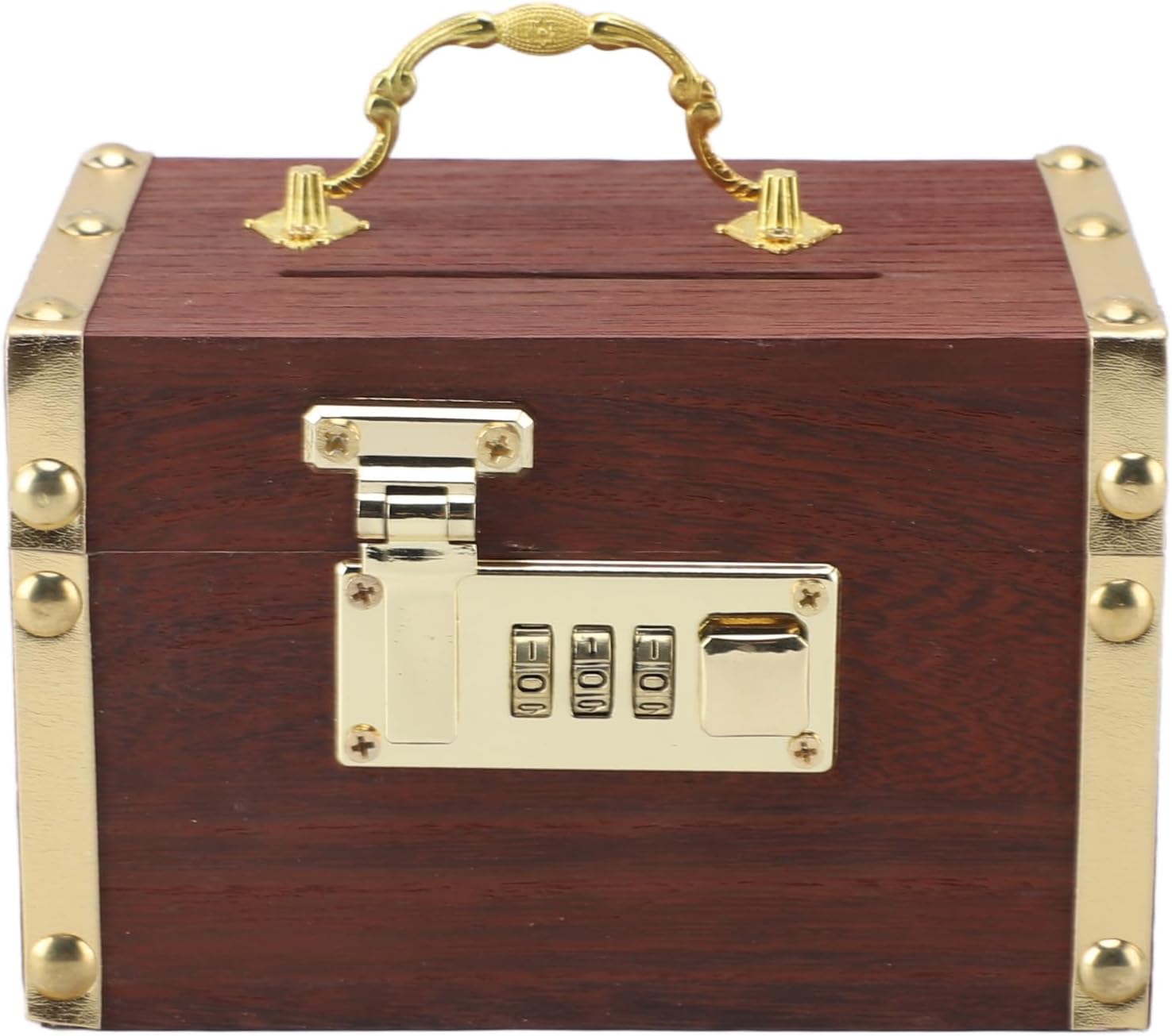 Amazon.com: Piggy Bank,Locking Wooden Money Storage Box with Password ...