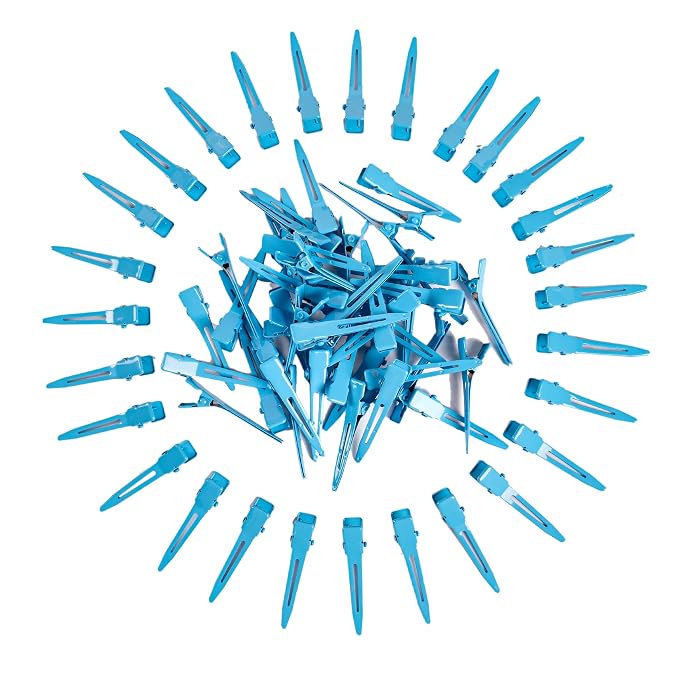 Amazon.com : 100 Packs blue Alligator Curl Clips, bandenger 1.8 Inch ...