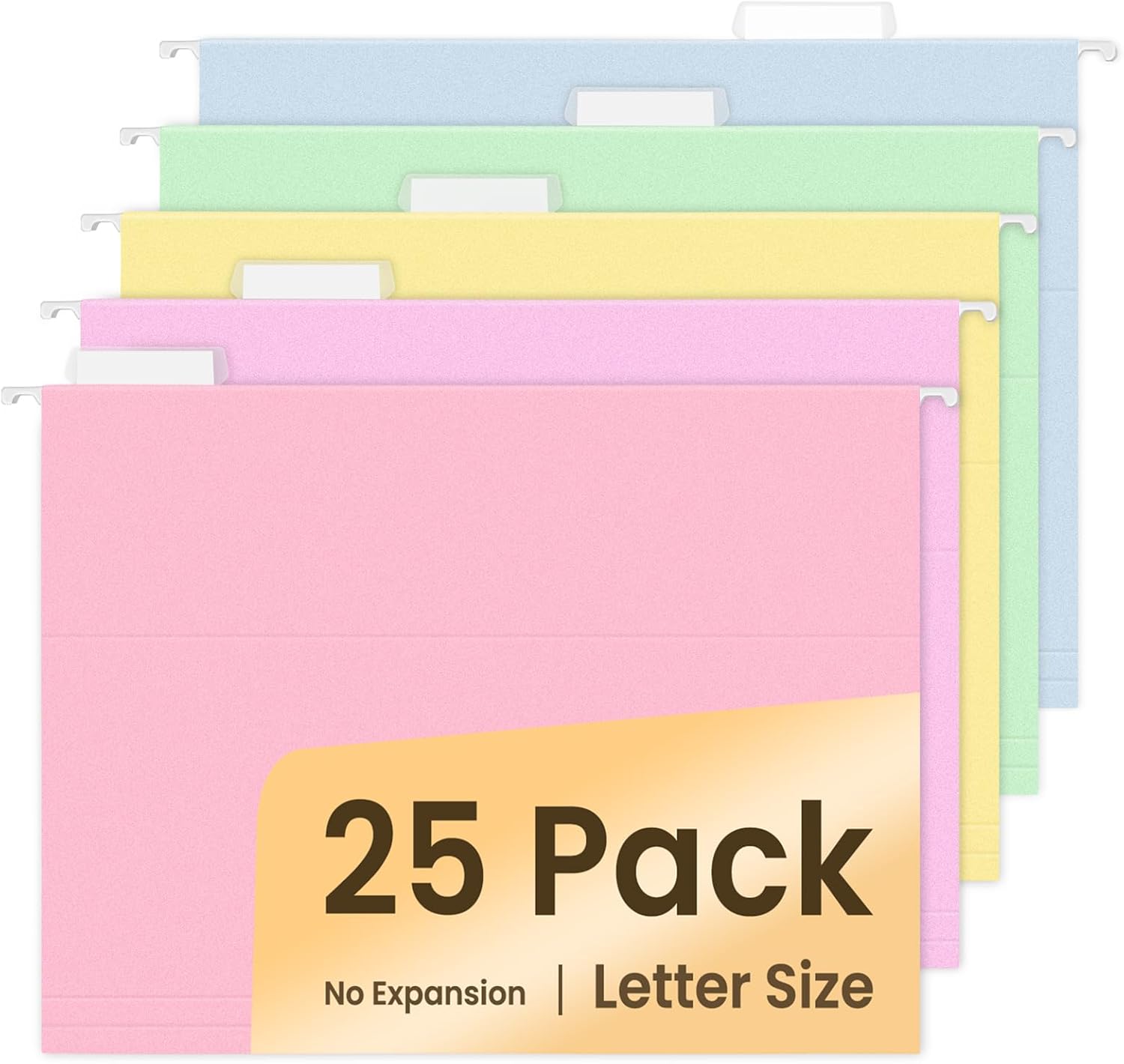Amazon.com : SUNEE 25 Pack Hanging File Folders, Bright Folders, Hanging File Folders Letter ...