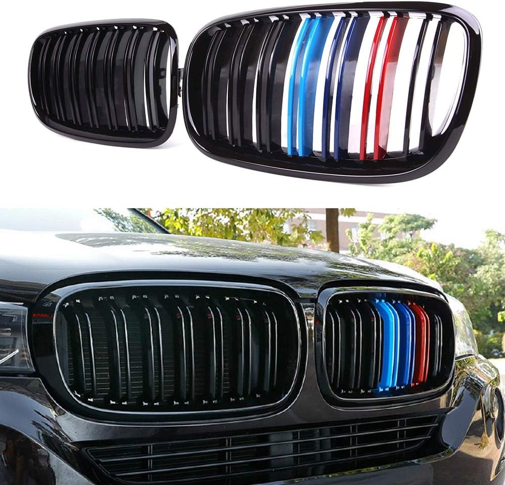 Amazon.com: NewYall M-Colored Front Grille Grill Insert Cover Strips ...