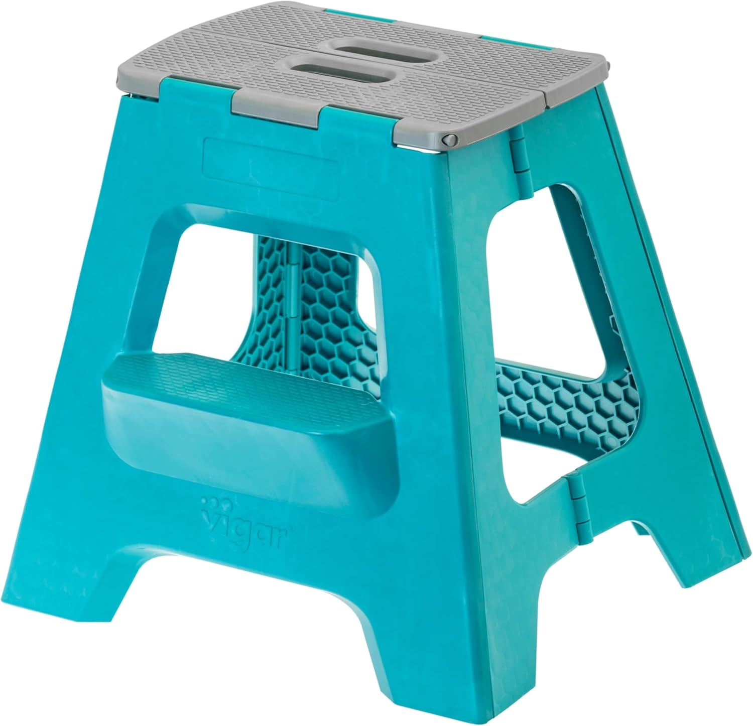 Vigar Compact 2 Step Foldable Stool, 40 cm Size, Turquoise : Amazon.com ...