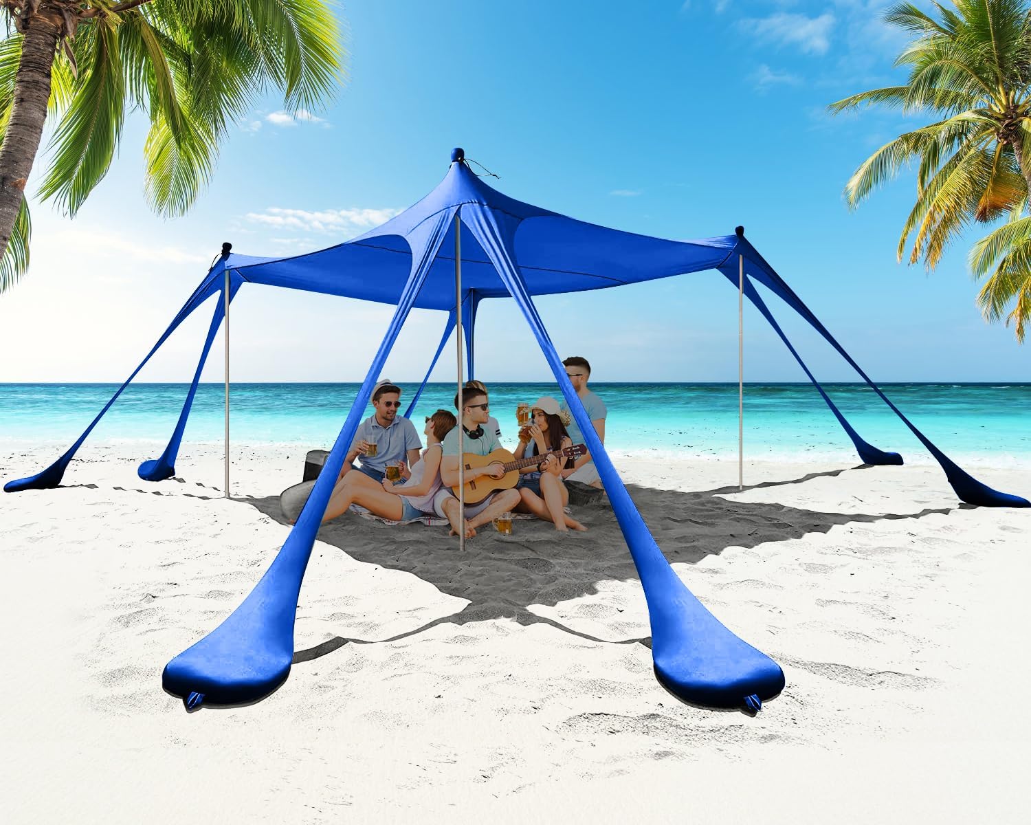 Amazon.com: Beach Canopy Tent Sun Shade, RLAIRN Portable Beach Sun ...