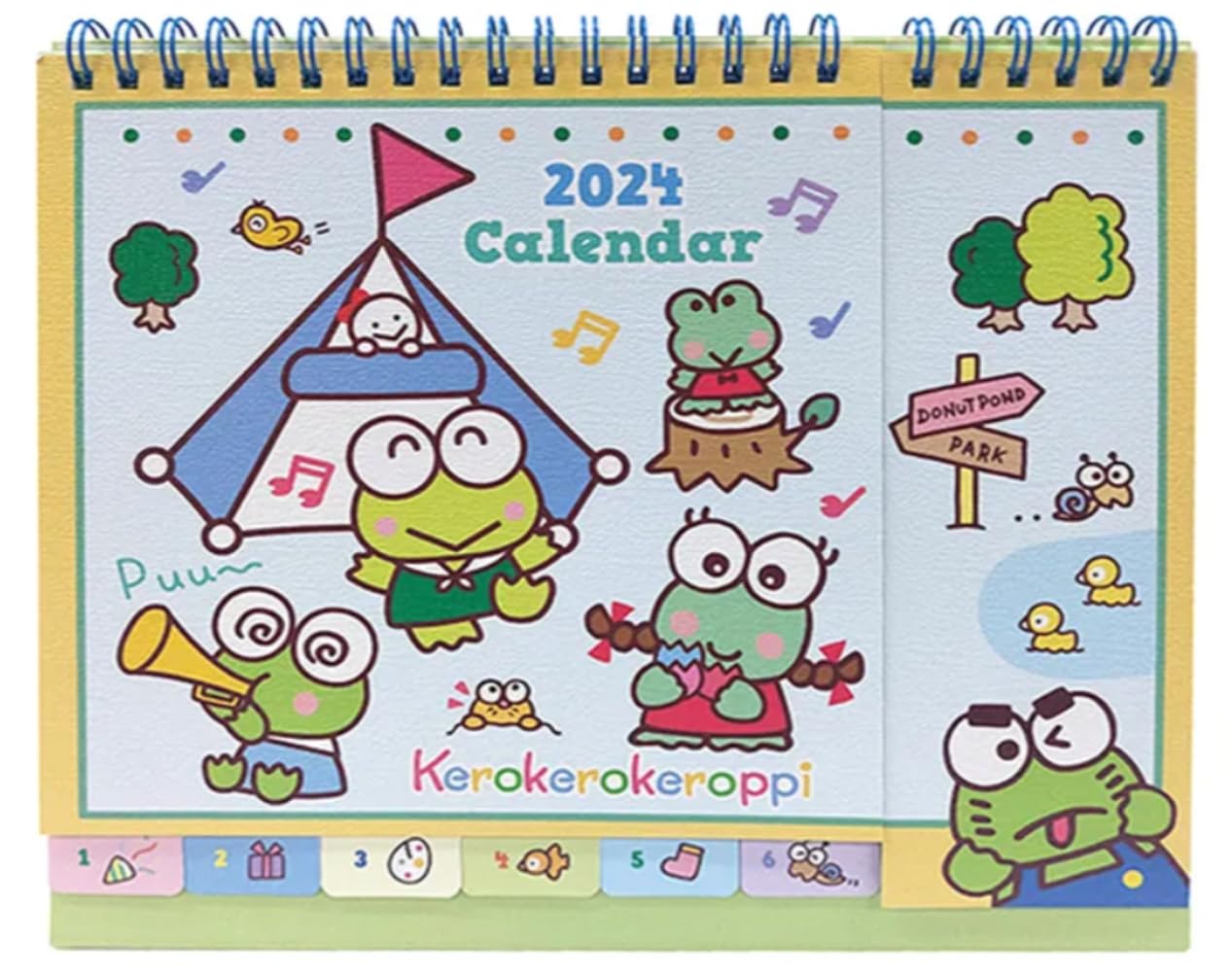 Amazon.com : 2024 Kawaii Frog Monthly Yearly Desktop Calendar : Office ...