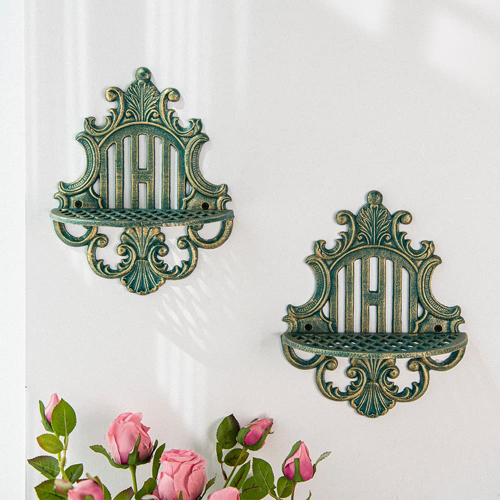 Amazon.com: Sungmor Cast Iron Wall Mounted Floating Shelves, Set of 2 ...