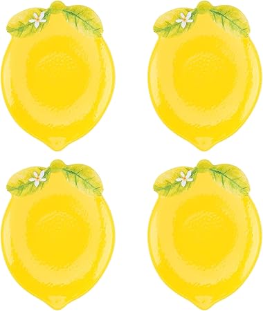 Amazon.com: UPware Lemon Shaped Melamine Dessert Plates, 5 Inch ...