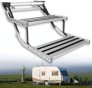 Dfdieratve Folding Aluminum RV Steps with Electric Remote Control ...