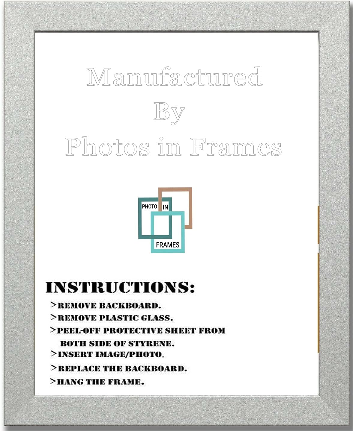 PIF Square Size Poster Picture Photo Frame Black / Oak / Silver / White ...