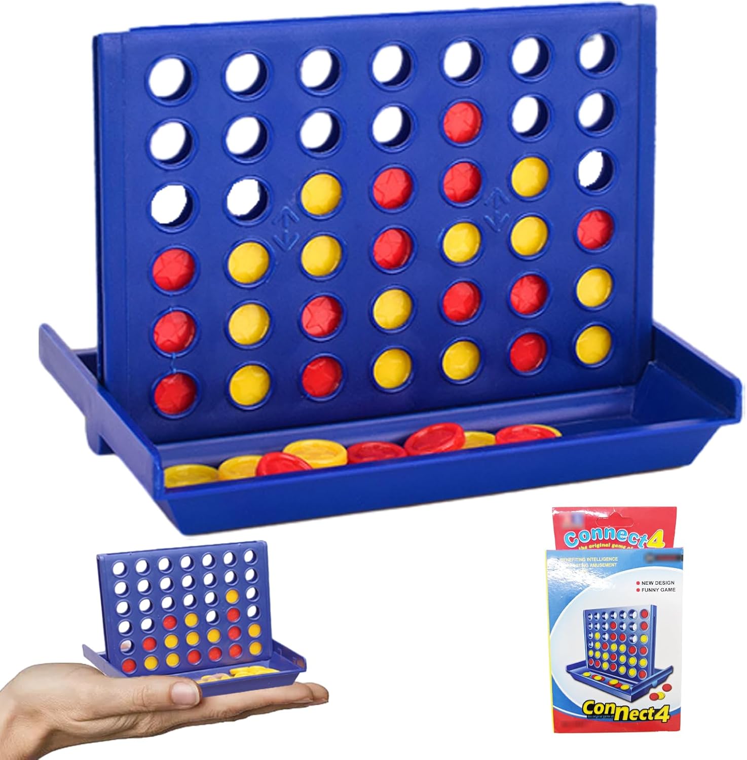 Mmgoqqt Classic 4 in a Row Game, Travel Sized Kids Travel Game, Mini ...
