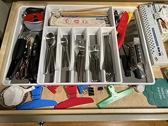 Amazon.com - Expandable Cutlery Drawer Organizer, Flatware Drawer Tray ...