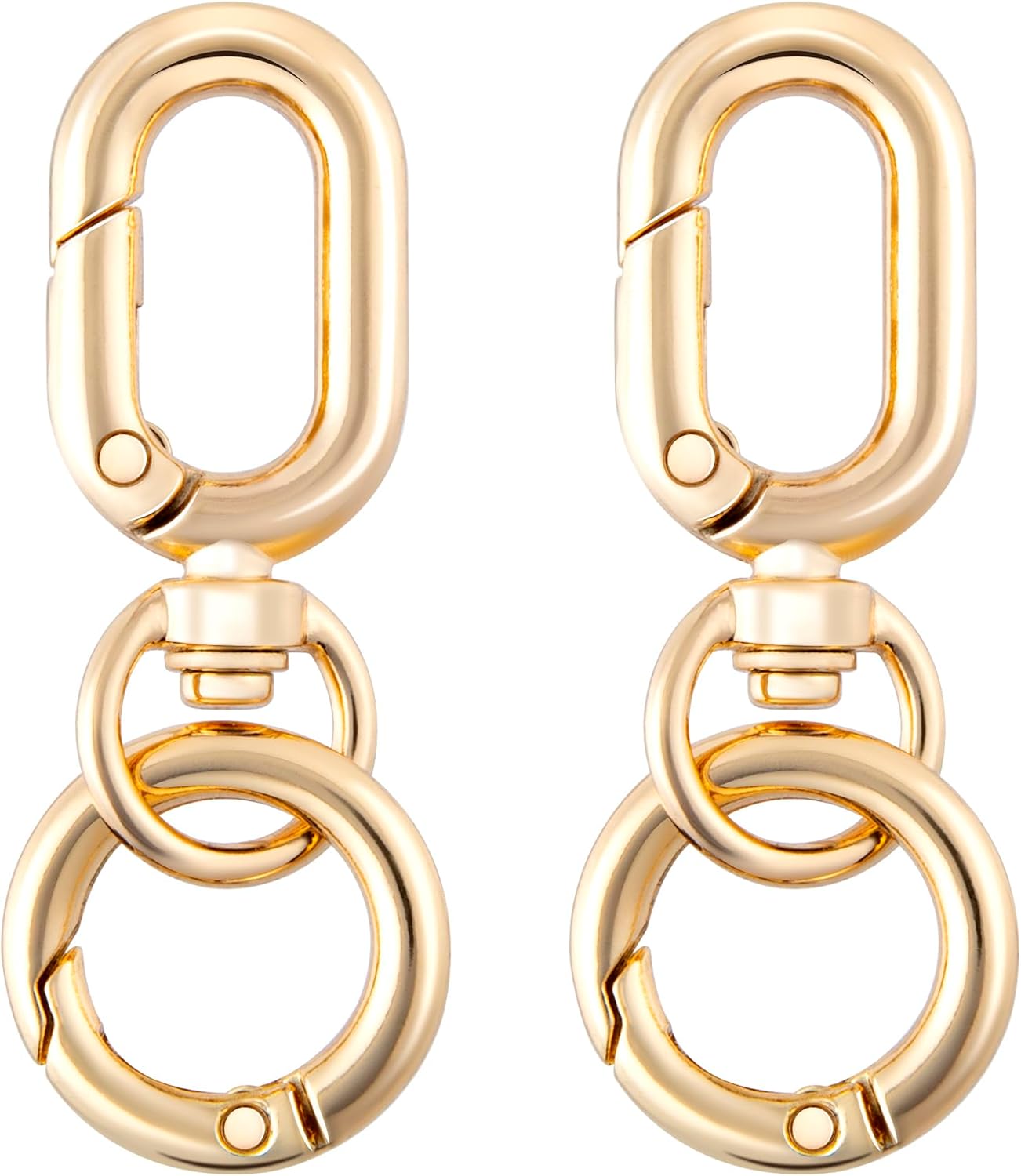 Amazon.com: OIIKI 2 Sets Double Opening Swivel Clasp Clips, Metal ...