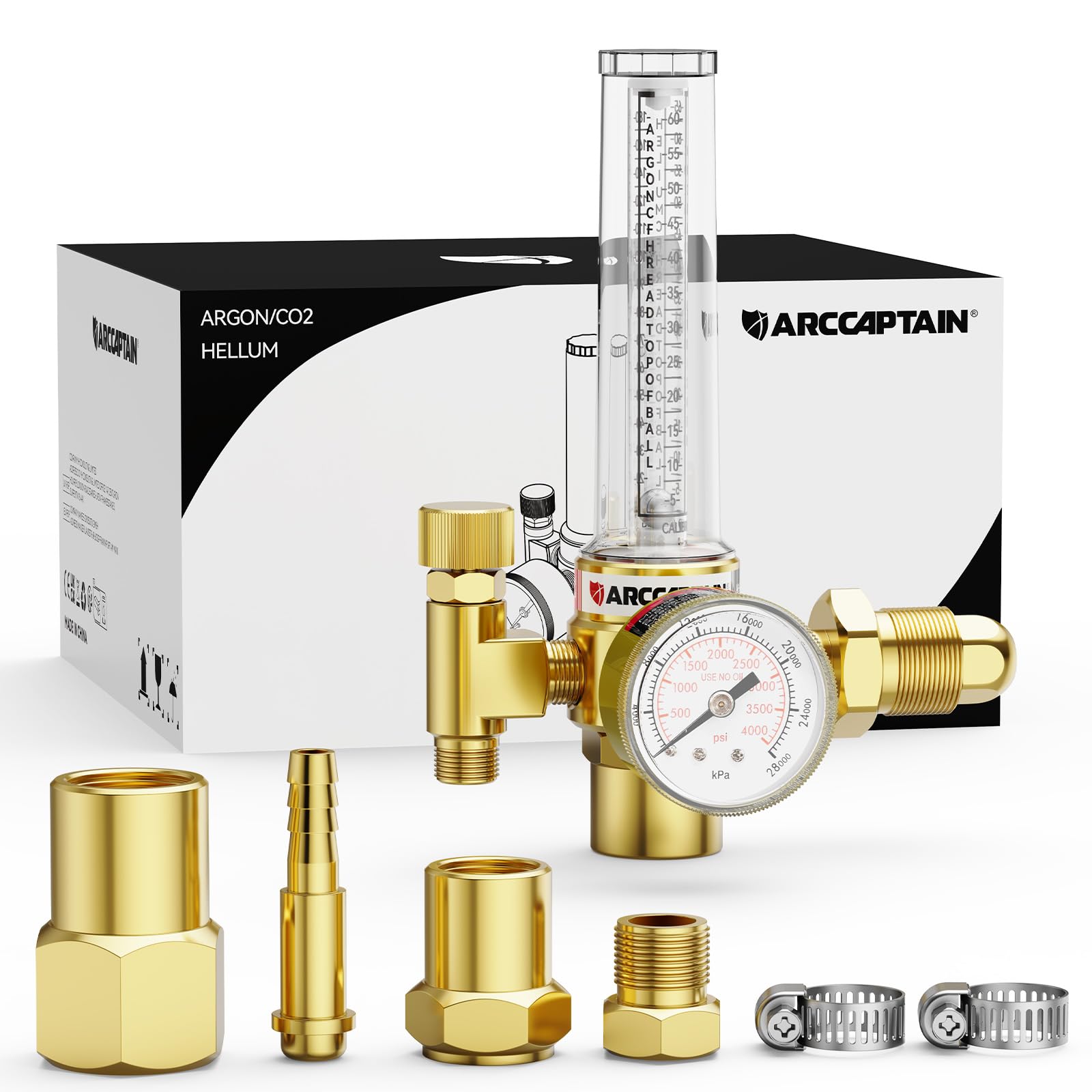 Snapklik.com : Argon/CO2/Helium Regulator, MIG And TIG Flow Meter Gas ...