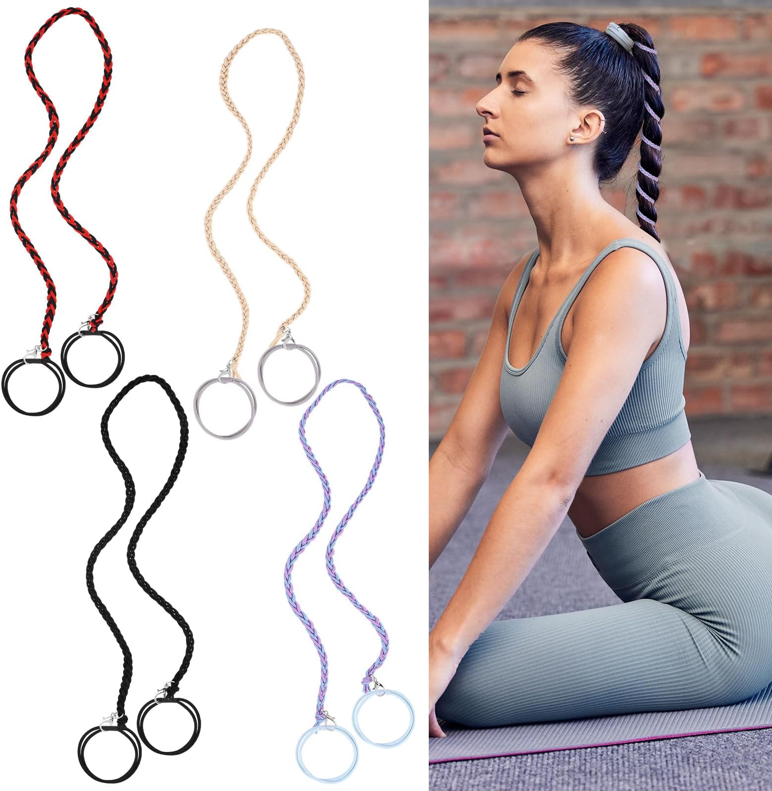 Amazon.com : Sport Hair Ties for Women Pony Tails Elastic Hair Ties for ...