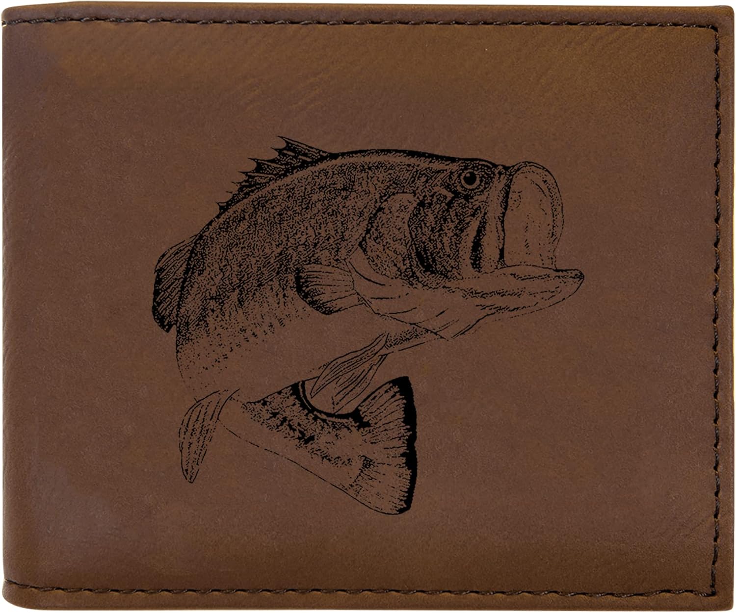 Amazon.com: Rogue River Tactical Bass Fishing Fish Men's Leather Bifold ...