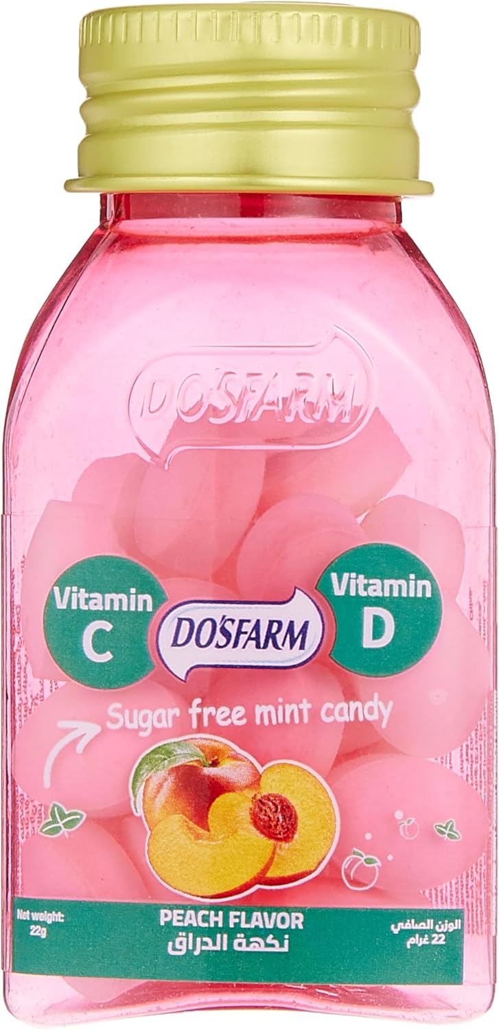 Dosfarm Sugar Free Mints Peach Flavor Candy 22 g: Buy Online at Best ...