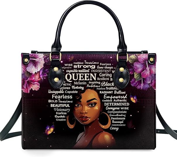 Amazon.com: Sistabag Leather Handbag for Black Women - African Queen ...
