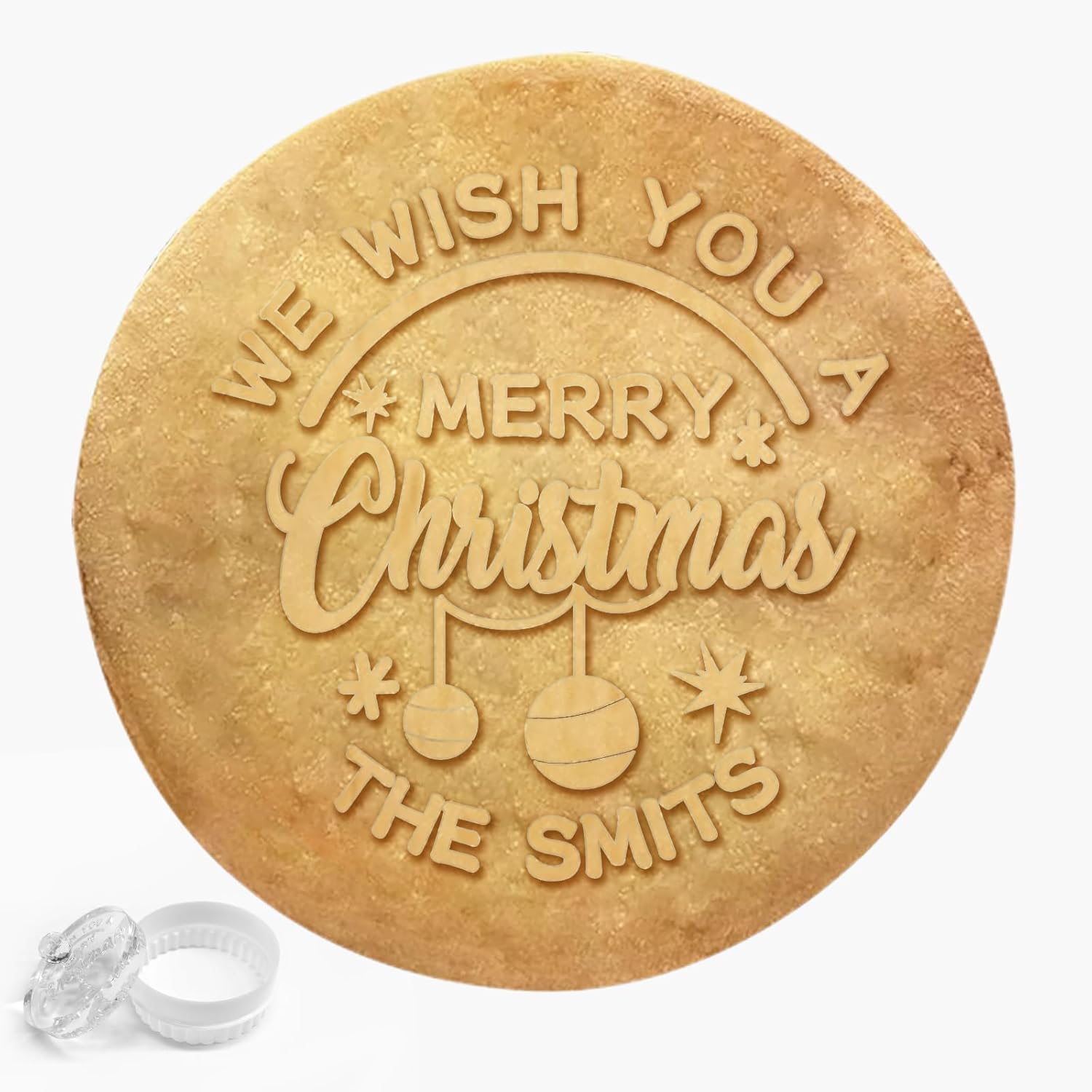 Amazon.com: Personalized Christmas Cookie Stamp with Family Name Custom ...