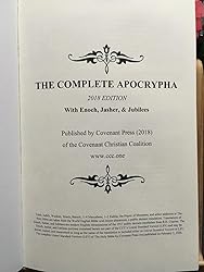 The Complete Apocrypha: 2018 Edition with Enoch, Jasher, and Jubilees ...