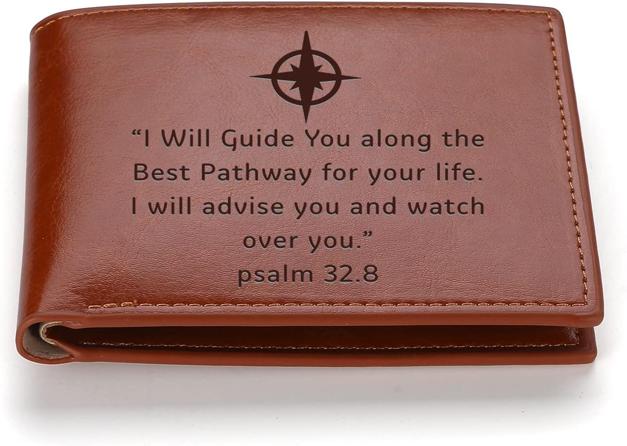 Amazon.com: Christian Gifts Leather Wallet With God All Things are ...