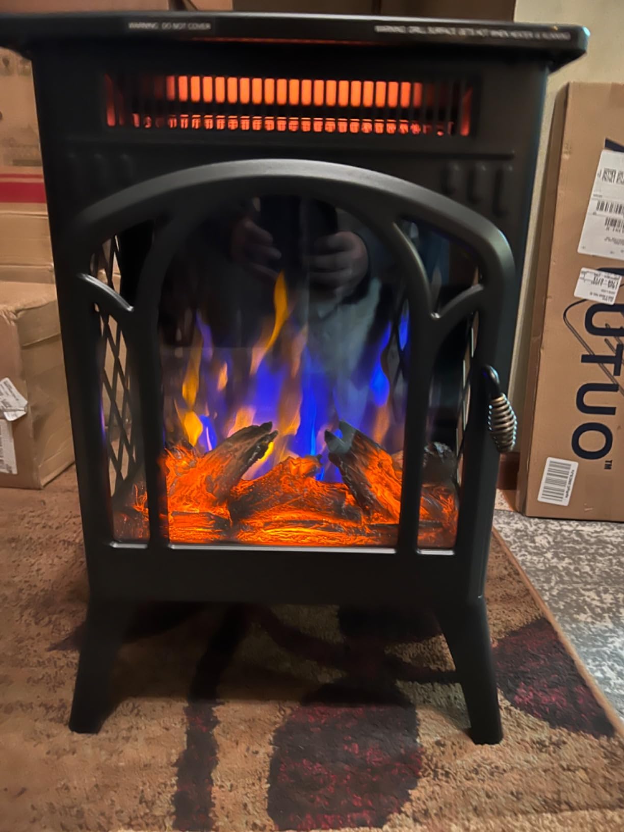 $17/mo - Finance ALPACA Electric Fireplace Stove, 1500W Wall Mountable ...