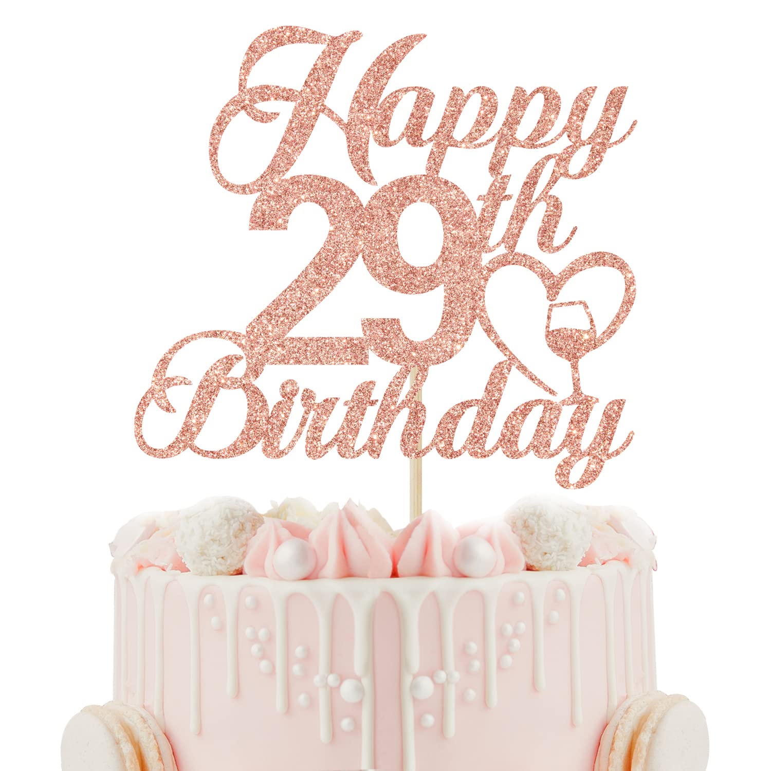 Happy 29th Birthday Cake Topper - 29th Birthday Decorations for Women ...
