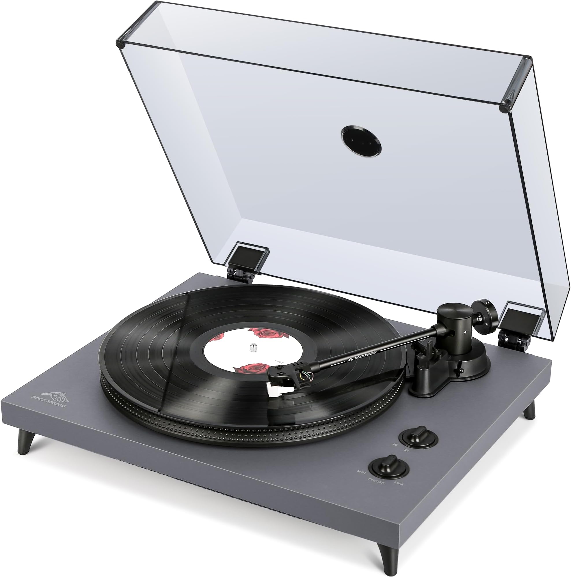 Amazon.com: 1 by ONE Rock Pigeon Vinyl Record Player, Belt-Drive ...