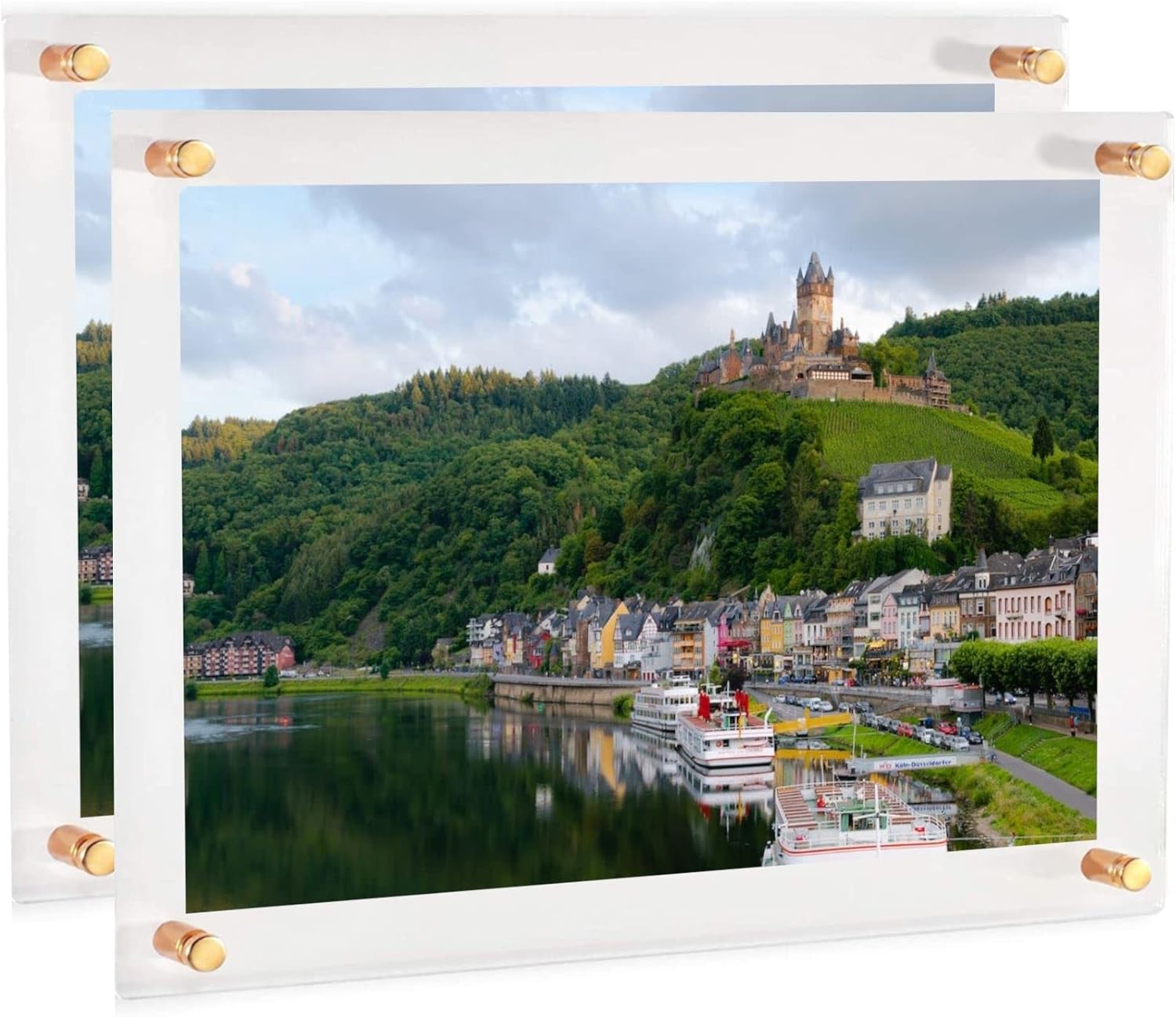 Amazon.com - Acrylic Floating Frames Gold Standoffs(2-pack) 16" x 20 ...