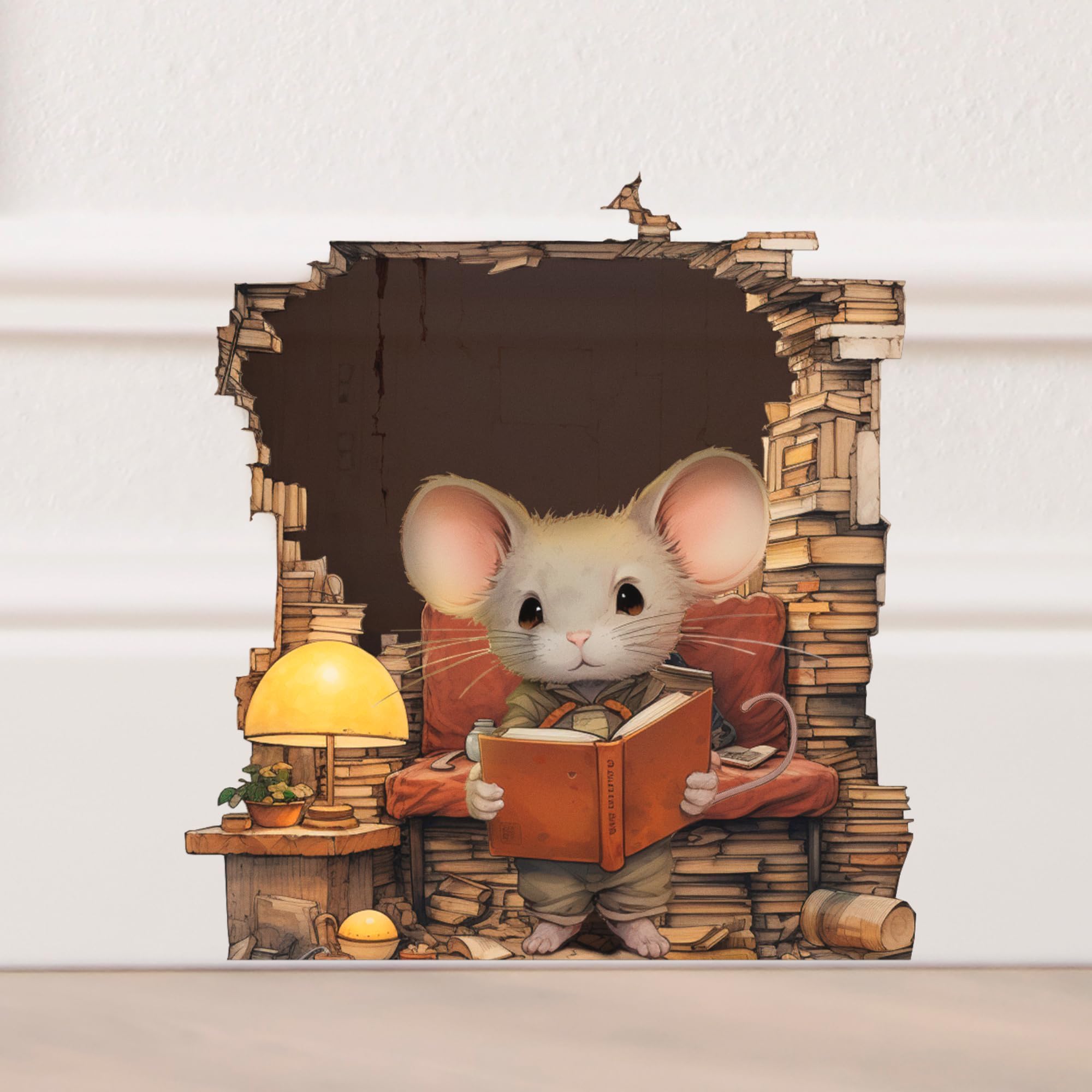 Amazon.com: 4 Pieces 3D Wall Stickers,Realistic Rabbit Stikers,Hole ...