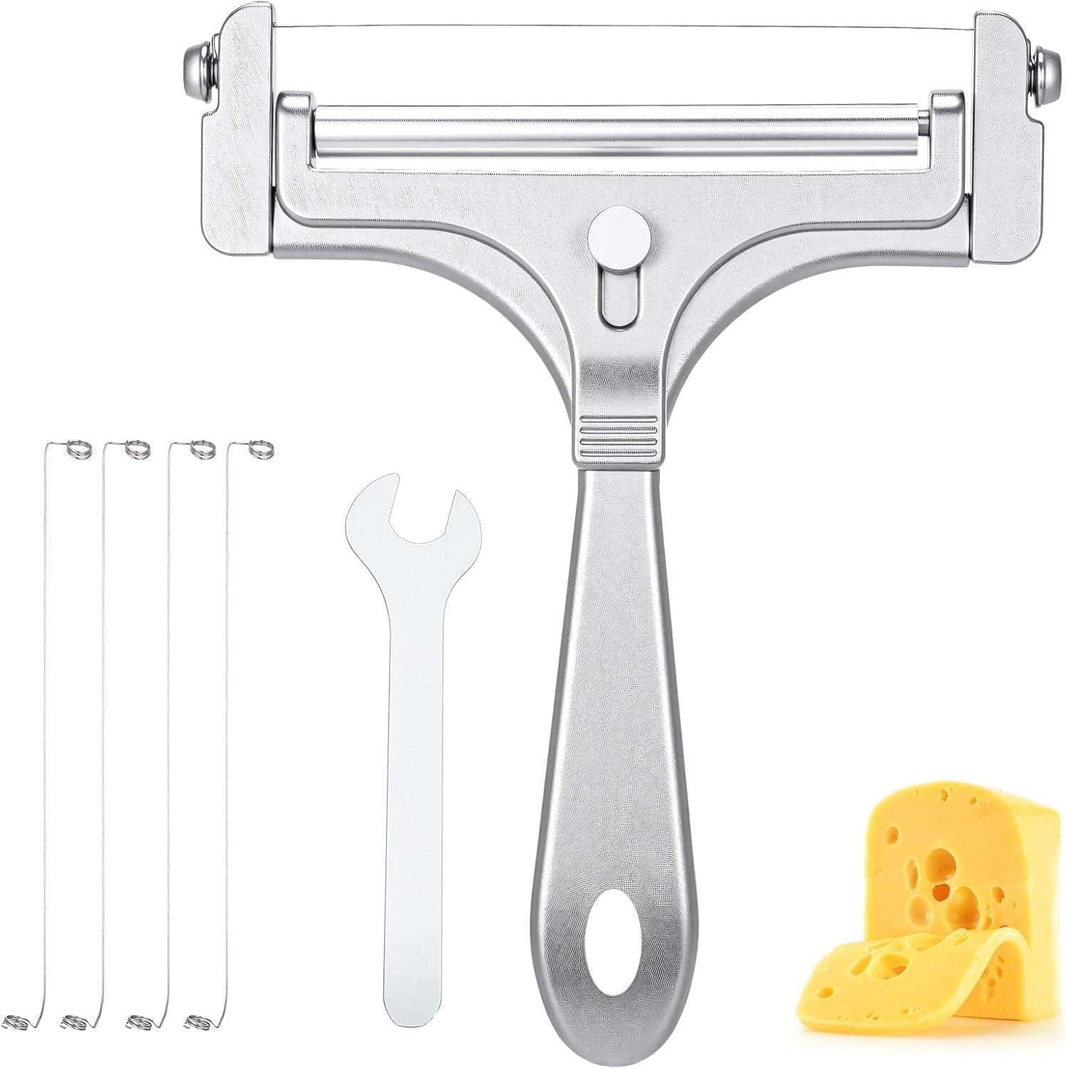 Amazon.com: YBEATY Cheese Slicer Kit Stainless Steel Wire Cheese Cutter ...