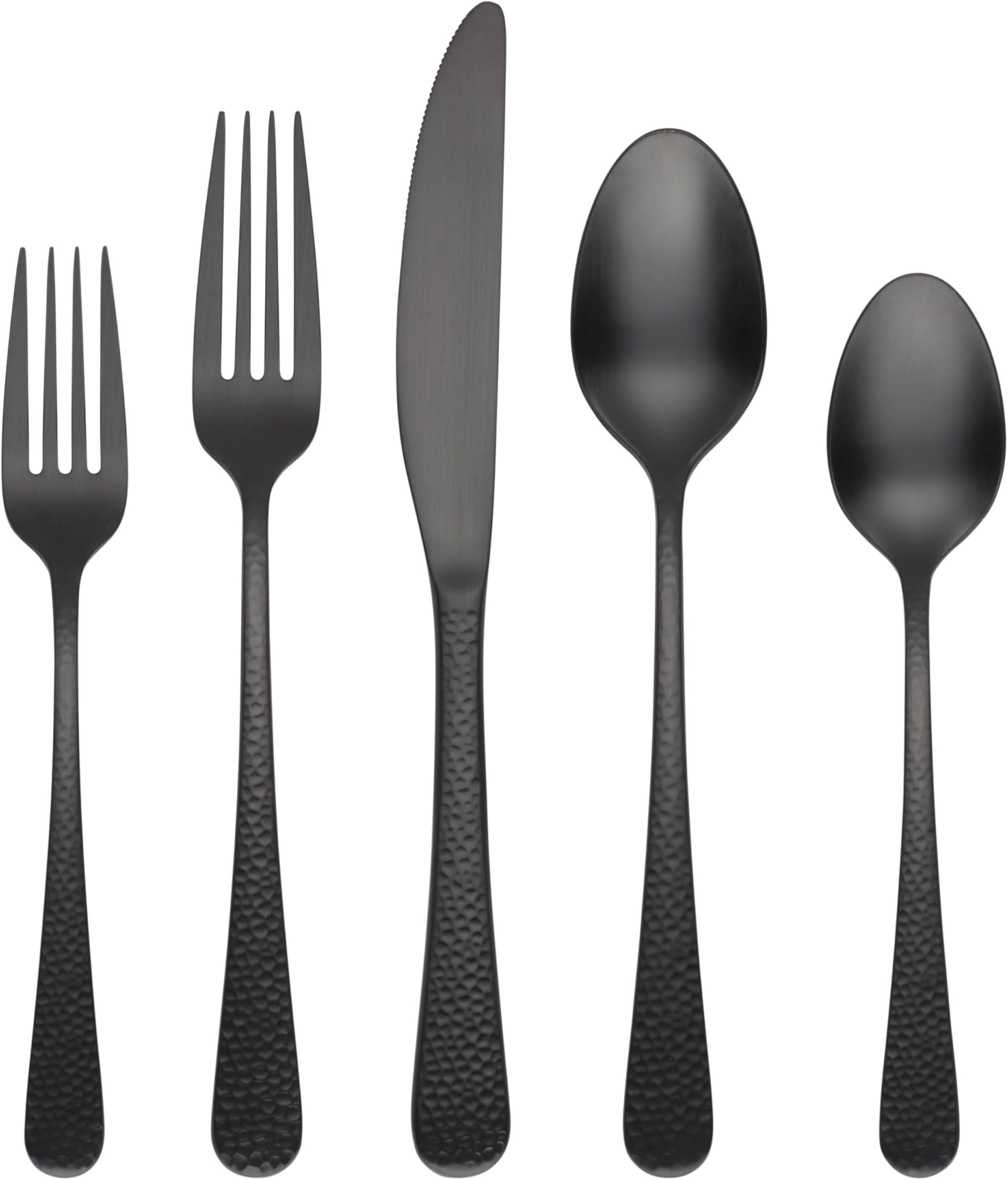 Amazon.com: Cambridge Silversmiths Jubilee Black 20-Piece Flatware Set ...