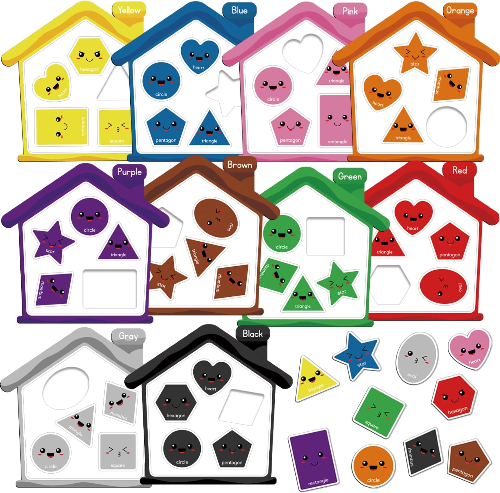 Amazon.com: 10 Pack Color Recognition Magnetic Sorting Set for Kids ...