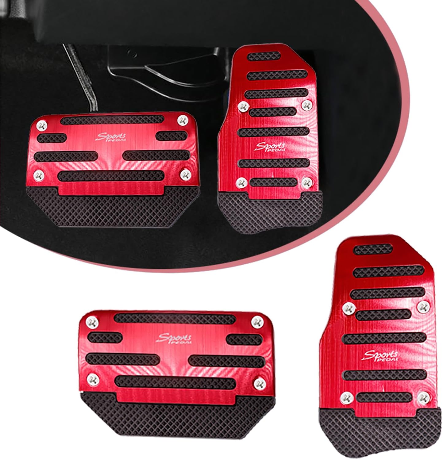 Amazon.com: GKmow 2 PCS Car Accelerator Brake Pedal Kit, Non-Slip Wear ...