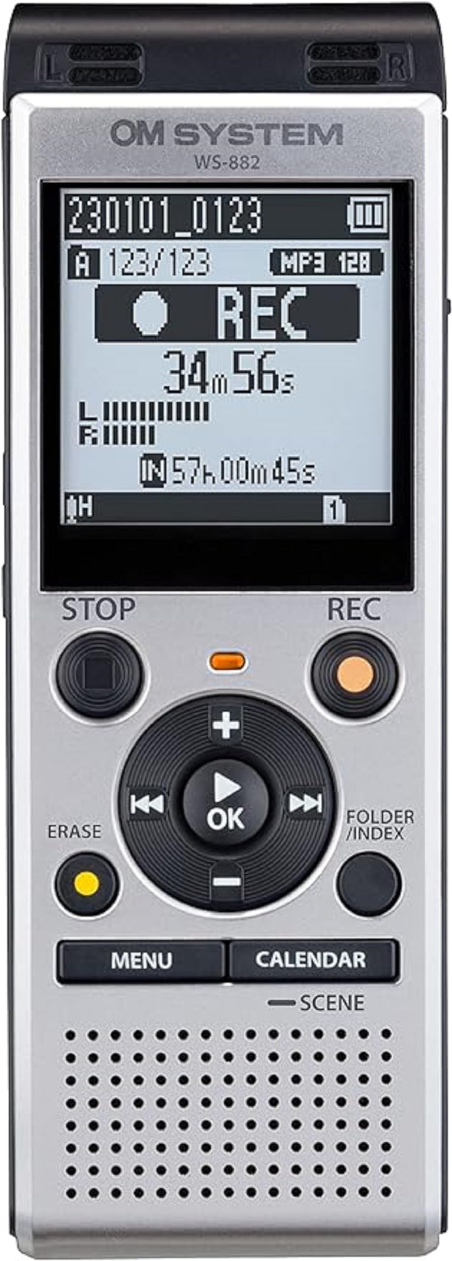 Olympus OM System WS-882 Digital Voice Recorder, with Linear PCM/MP3 ...