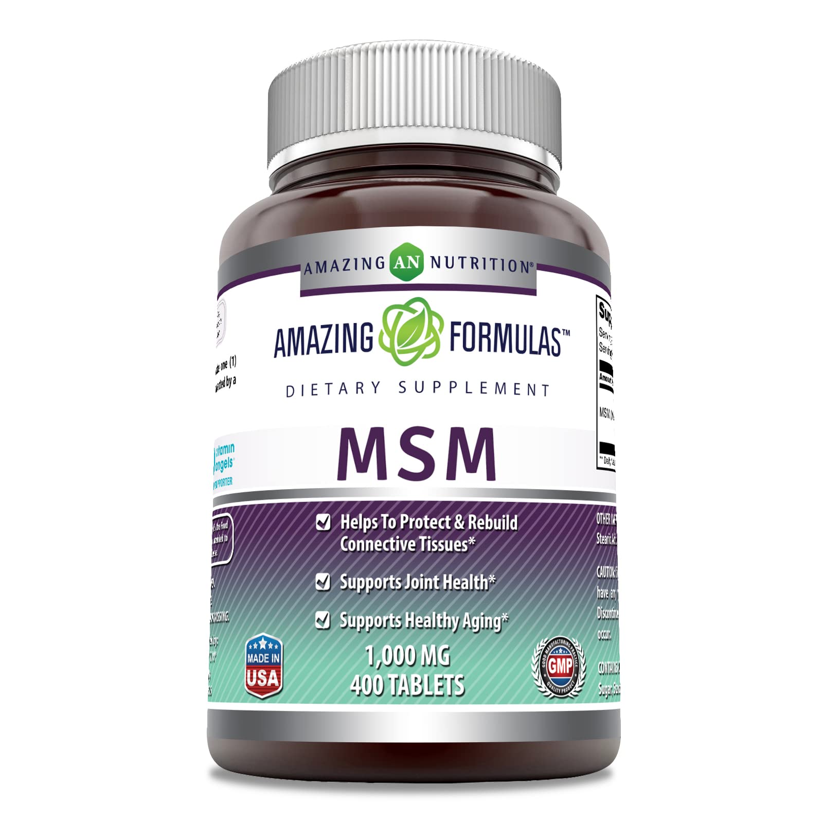 Amazon.com: Amazing Formulas MSM (Methylsulfonylmethane) Supplement | 1000 Mg per Serving | 400 ...