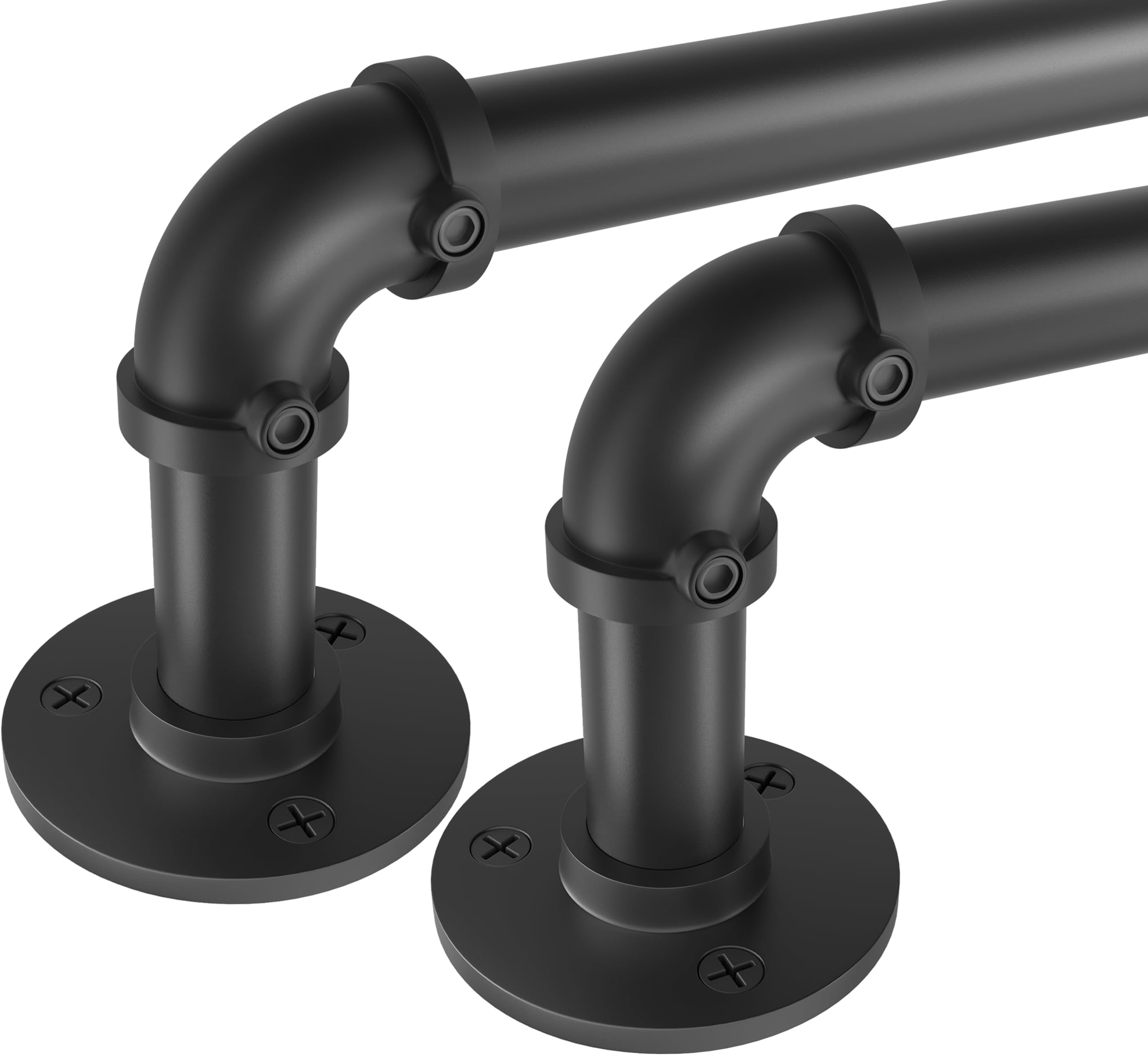 Amazon.com: Industrial Curtain Rods for Windows 66 to 120, Outdoor ...