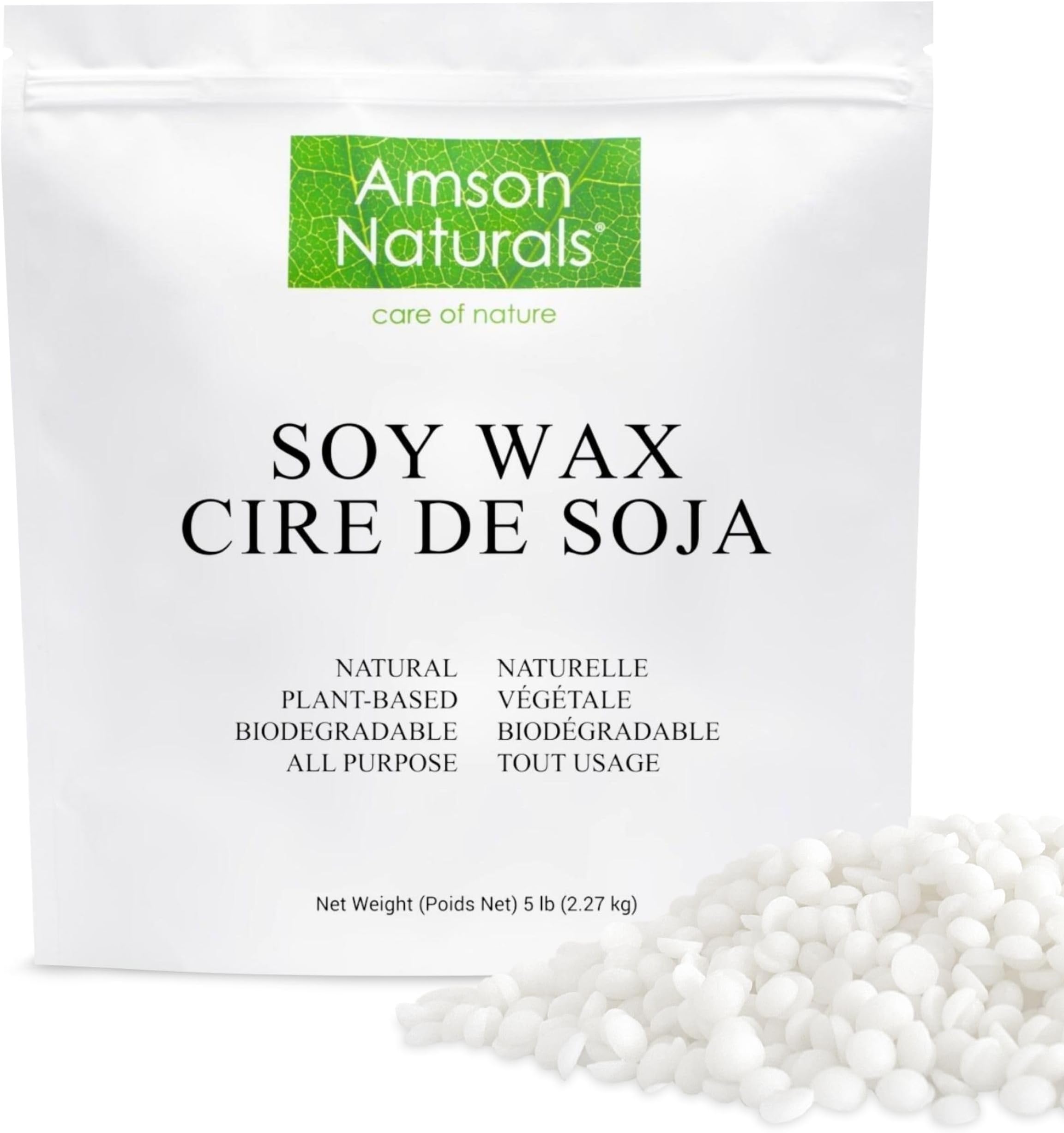 Cire de soja 2,27 kg Pure & Natural Candle Wax – Produit du Royaume-Uni ...