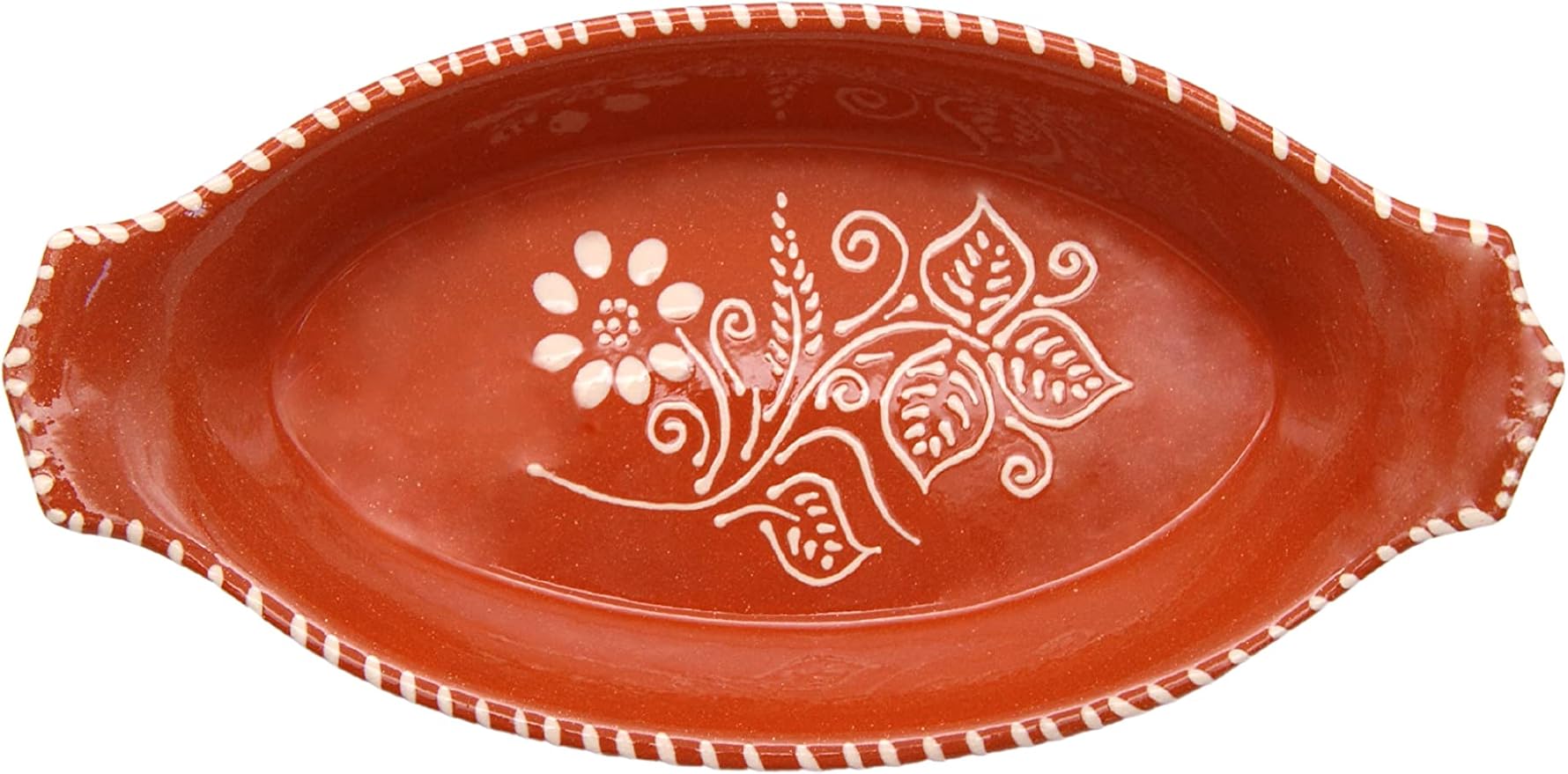 Amazon.com | Portuguese Pottery Terracotta Glazed Clay Serving Platter ...