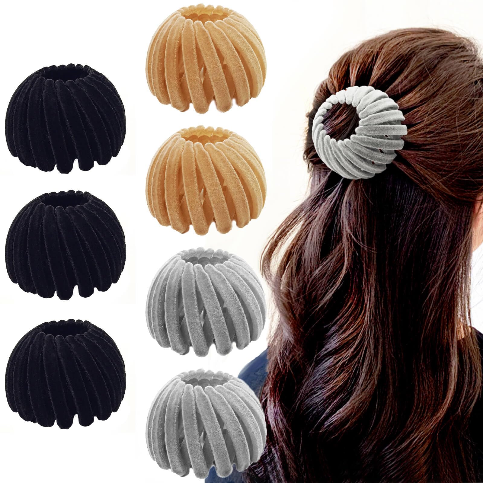 Amazon.com : 7 Pcs Sizobi Bird Nest Magic Hair Clips, Hair Bun Maker ...