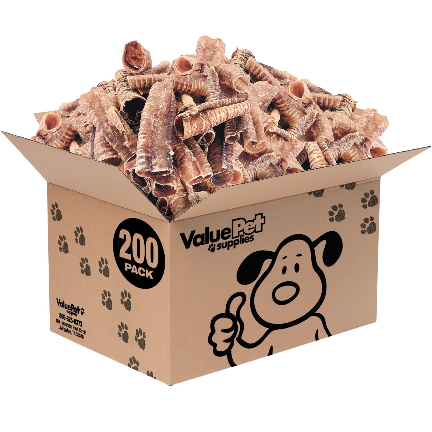 Amazon.com : ValueBull Beef Trachea, Premium 5-6 Inch, 200 Count Bulk ...