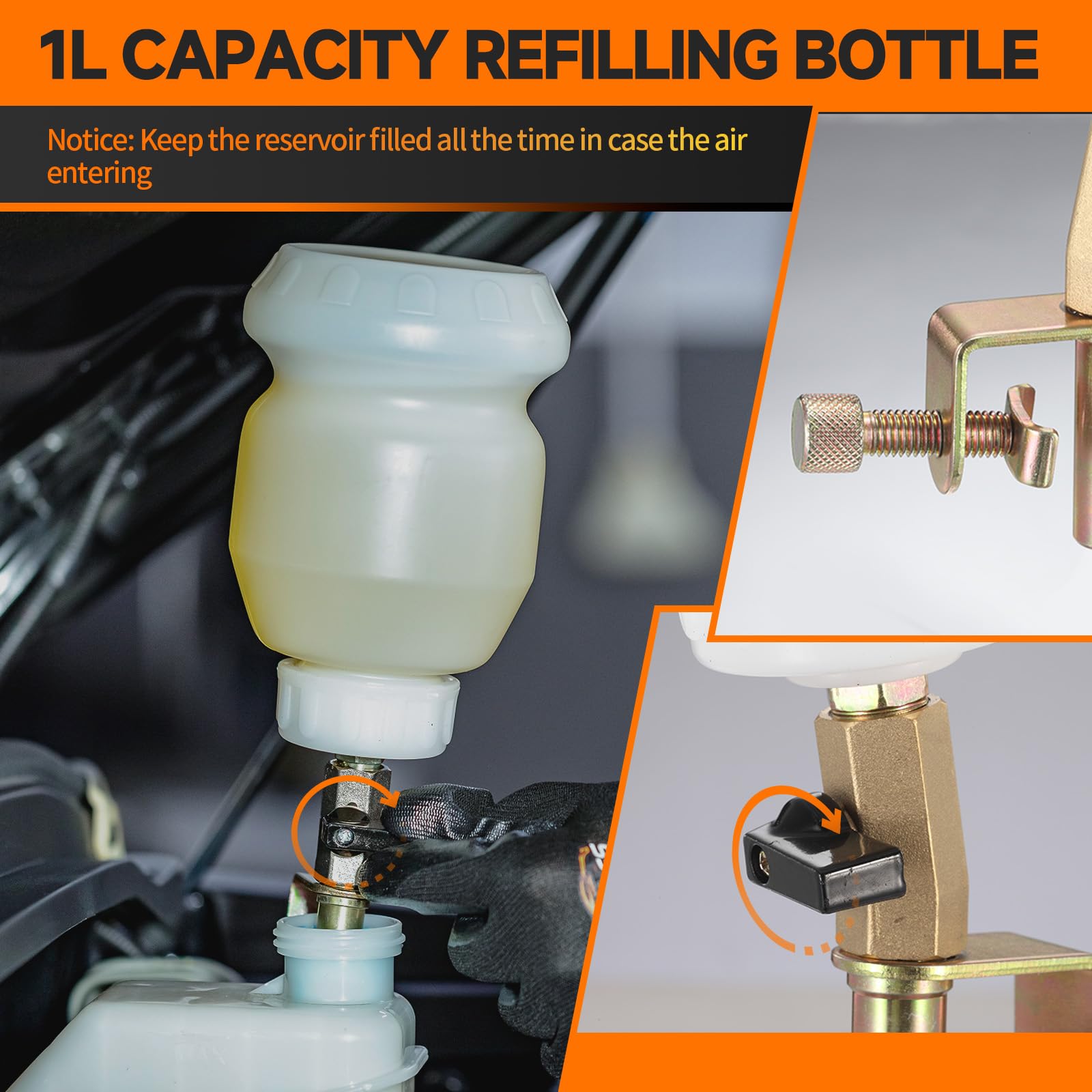 Snapklik.com : FOUR UNCLES Brake Bleeder Vacuum Pump Kit - Pneumatic ...