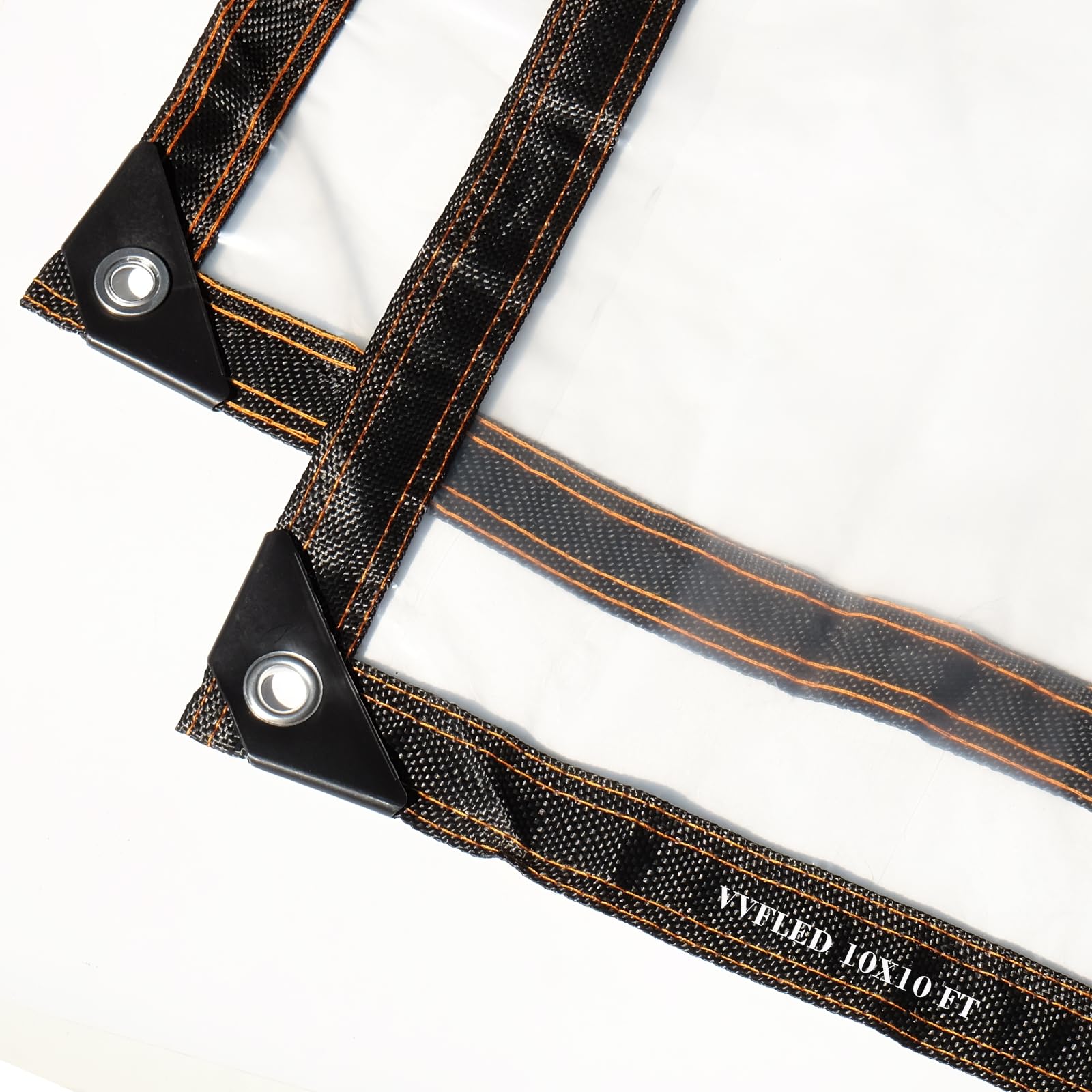 Snapklik.com : VVFLED 10x10 FT Clear Plastic Tarp - Waterproof ...