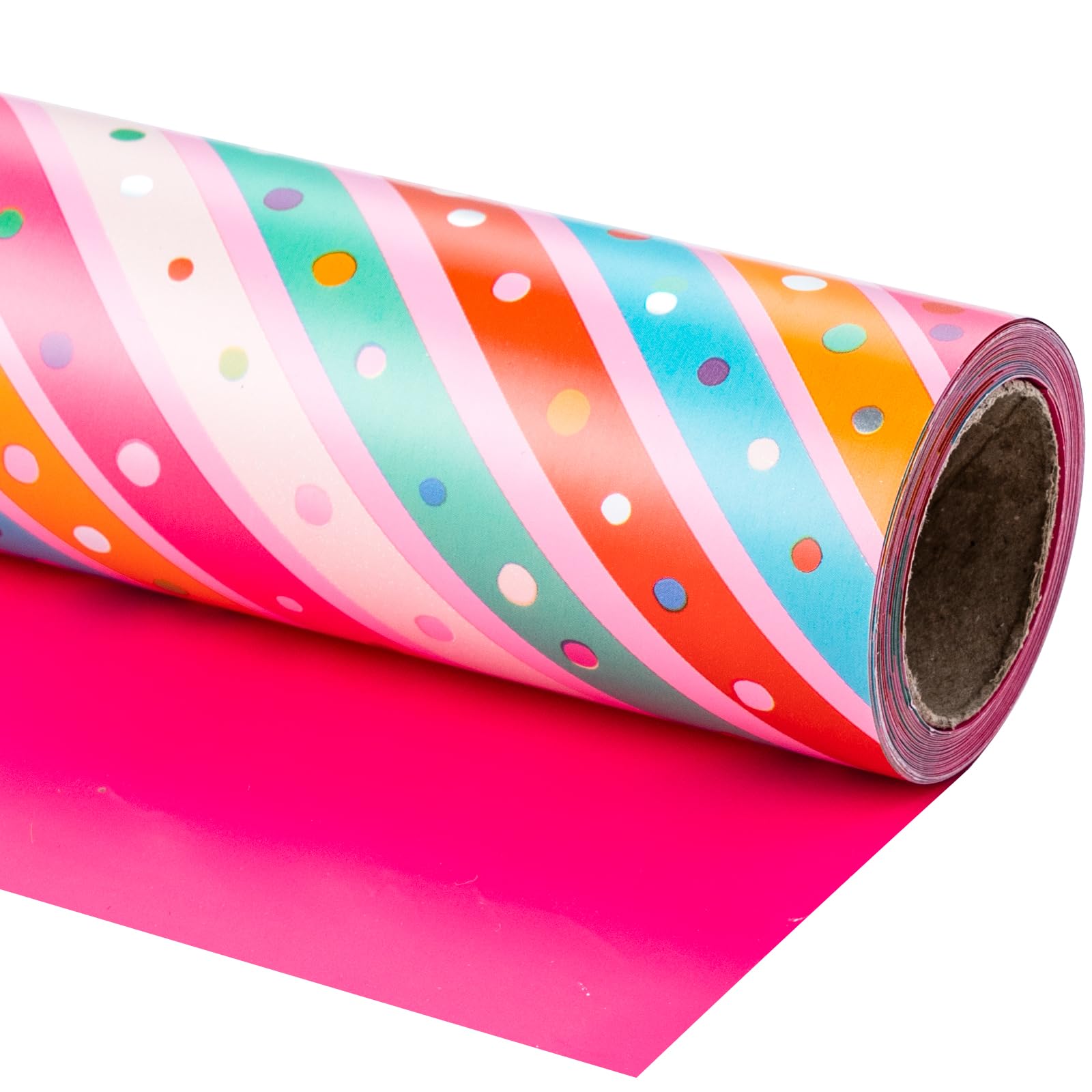 Snapklik.com : LeZakaa Reversible Birthday Wrapping Paper - Colorful ...